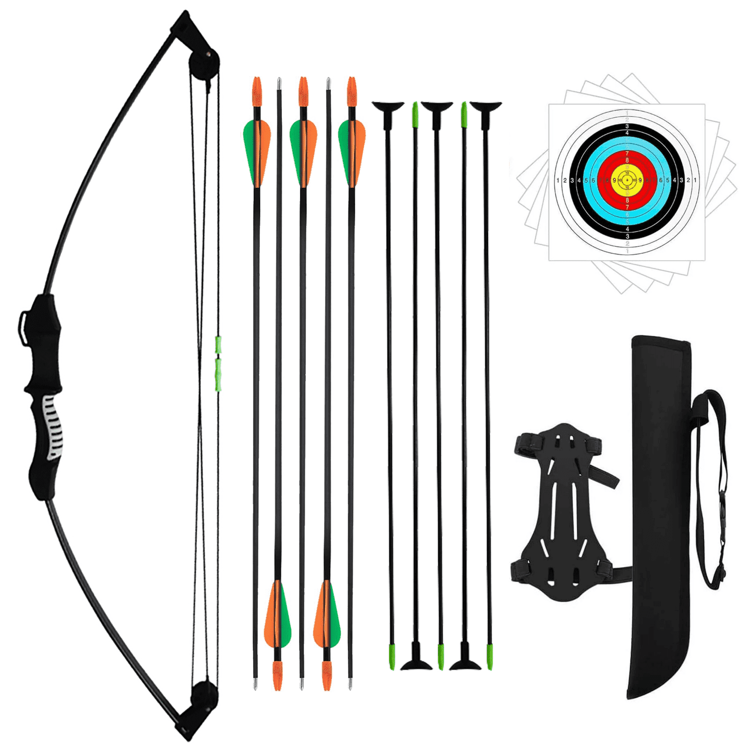 Clianle Teenage Composite Bow and Arrow Set for Boys and Girls, Junior ...