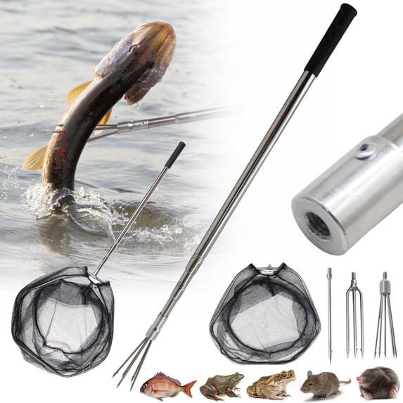 Clianle Telescopic Fishing Harpoon, Sea and Ice Fishing Spear, Hunting ...