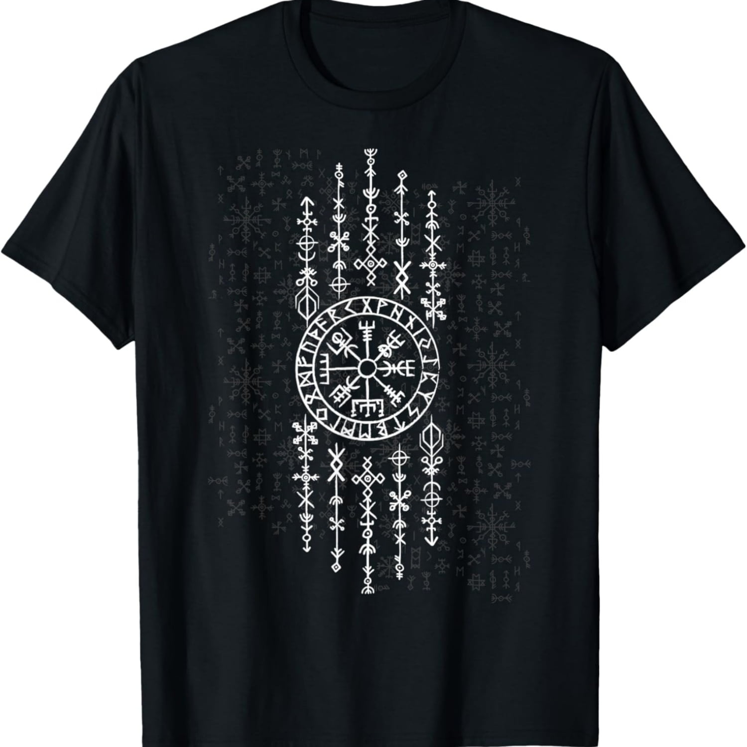 Clic Norse Runes Symbols - Celtic Viking Comp Vegvisir T-shtir ...