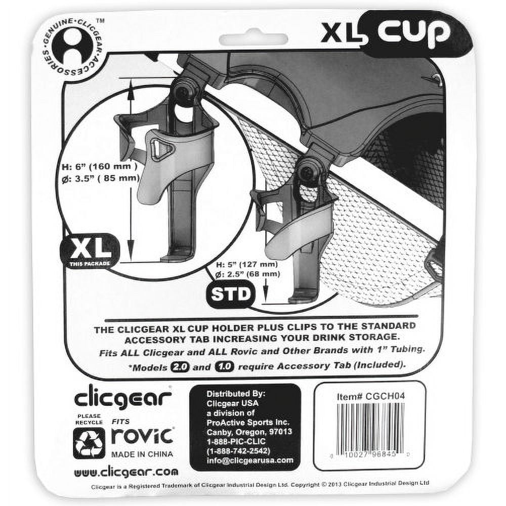 Clicgear Golf Trolley Cup Holder XL, Black - Walmart.com