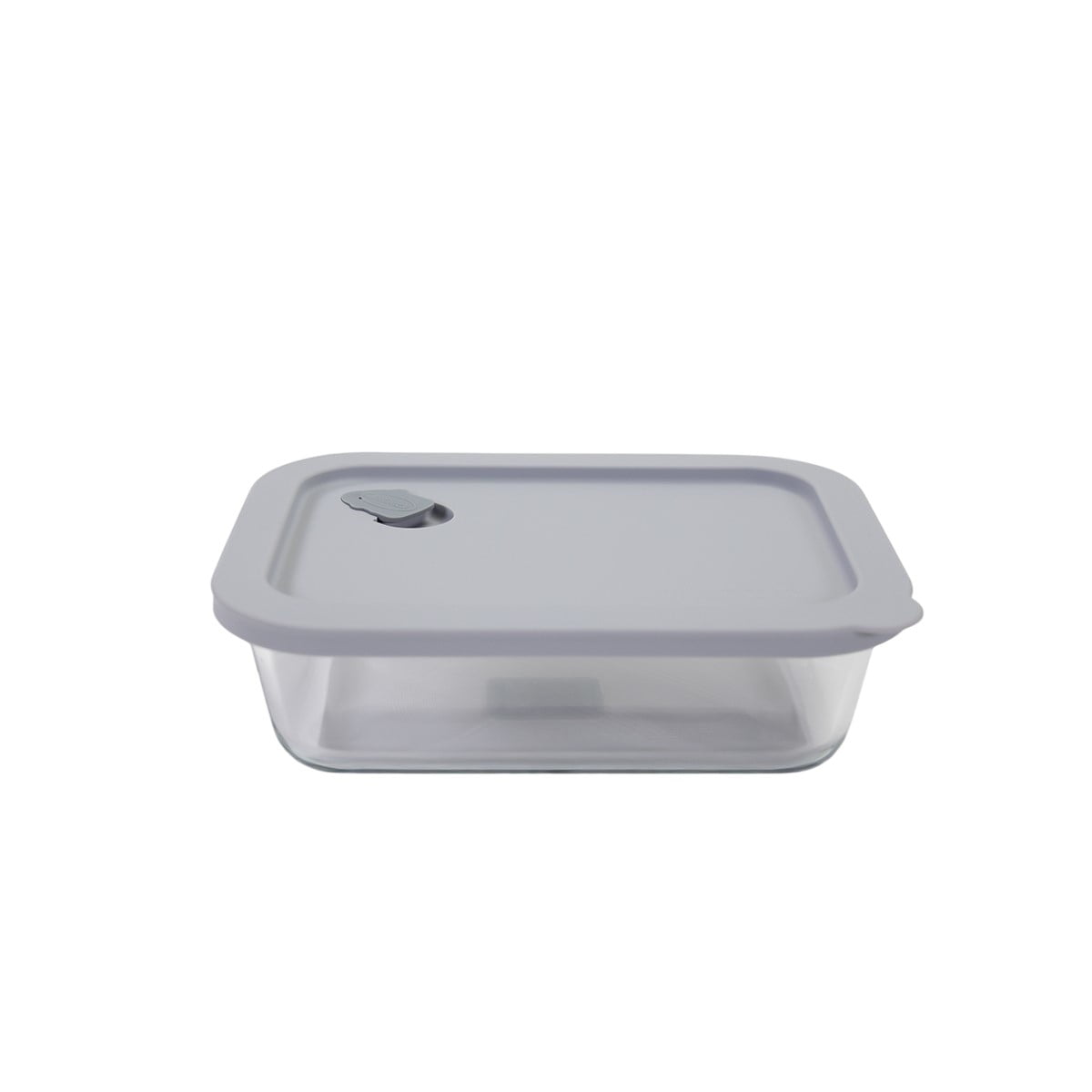 Click Clack 1 Quart Cook+ Rectangular Heatproof Glass Container | Grey ...