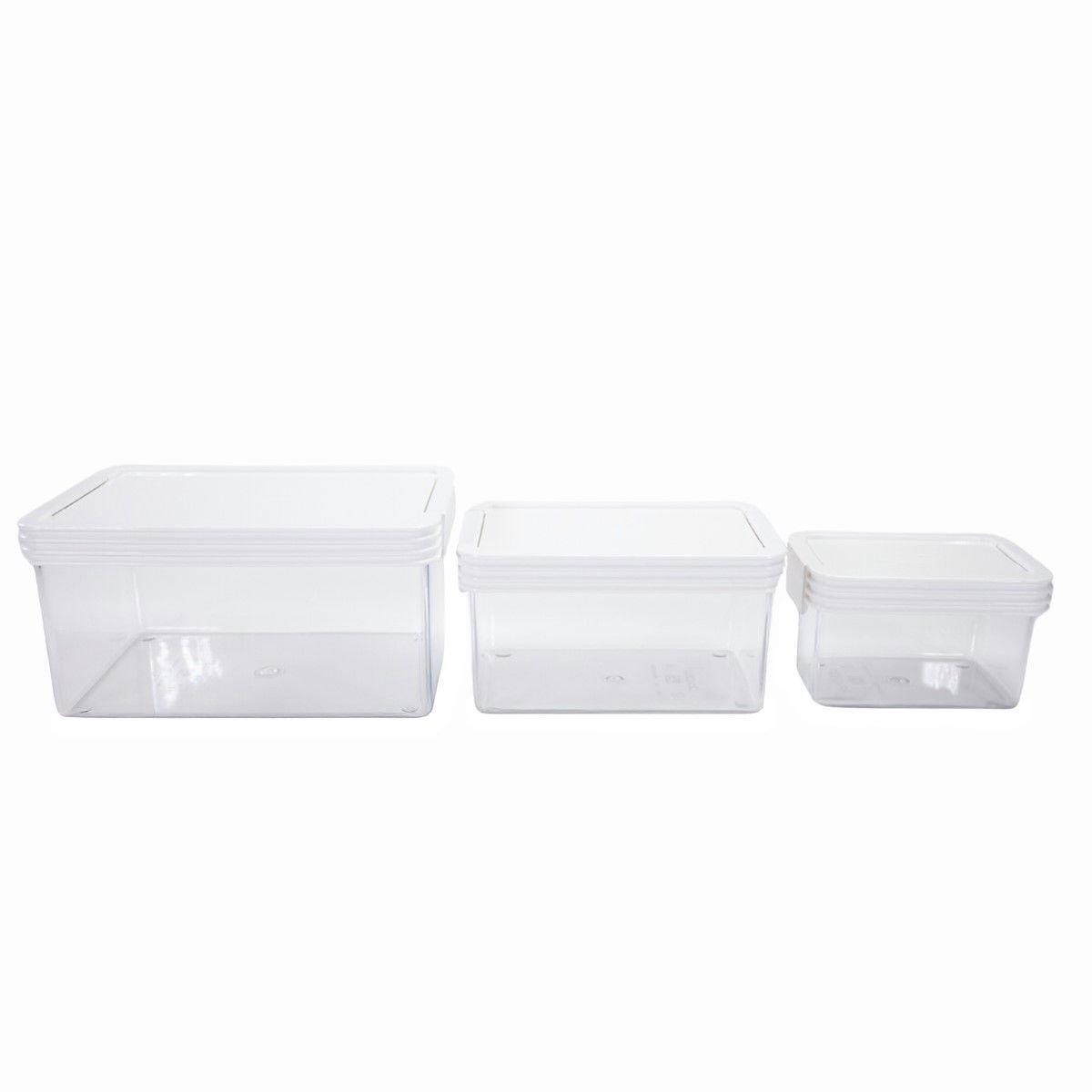 Click Clack 3-Piece Basic Storage Container Set | White - Walmart.com