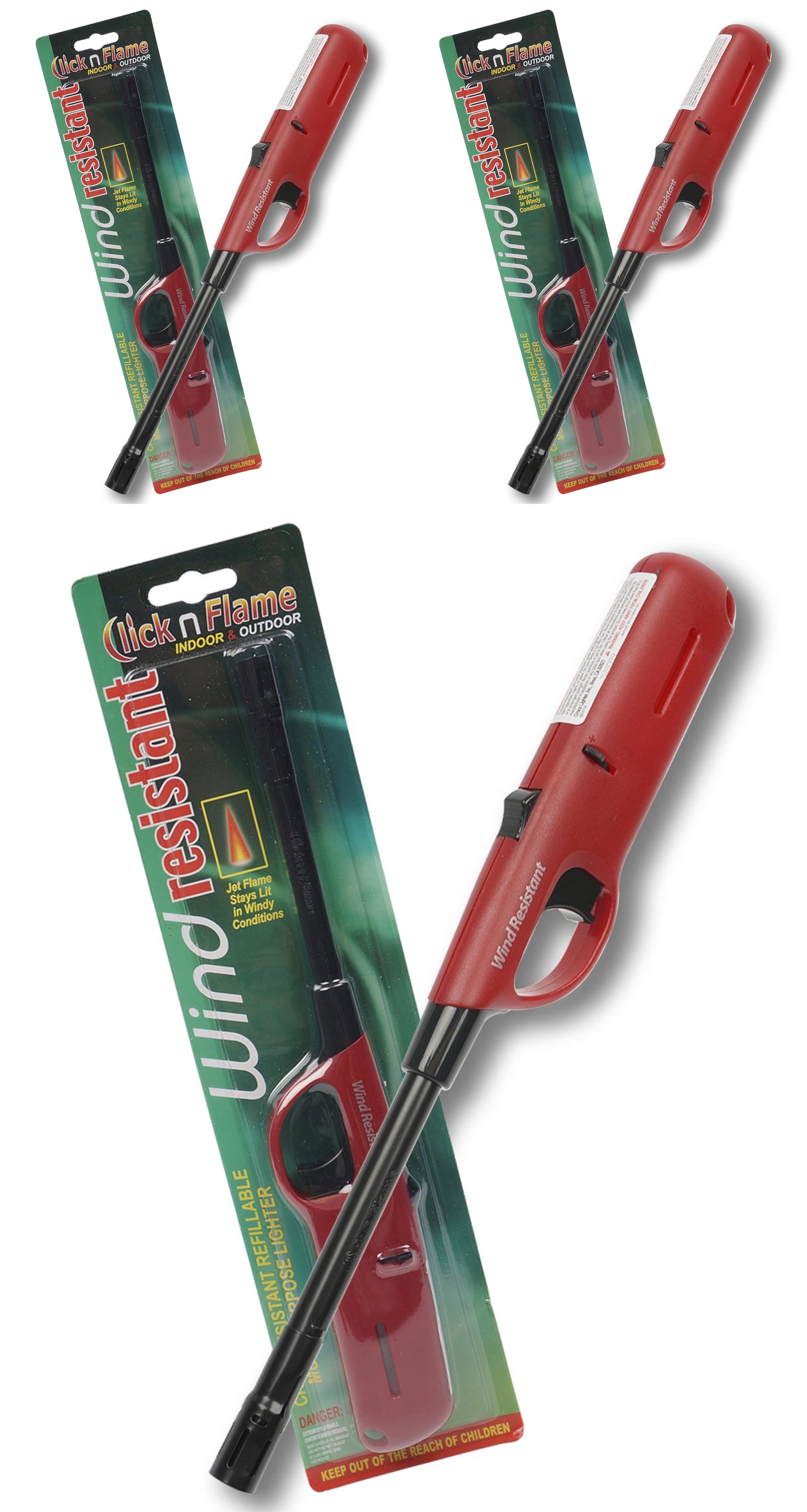 Click N Flame Wind Resistant Lighter Wind Proof Torch Lighter Multi ...