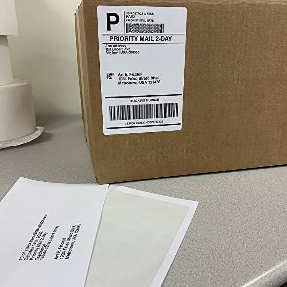 Click-N-Ship Shipping Labels with Tear Off Receipt from Blank Labels ...