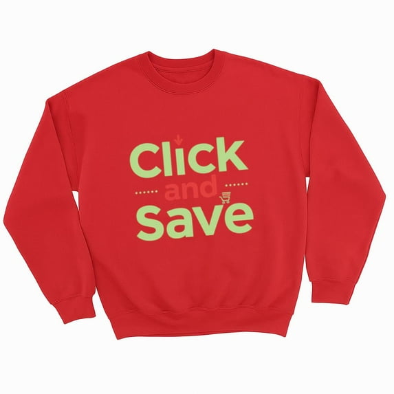 Click and Save Online Deal Hunter Shopping Fun Graphic Print Pullover ...