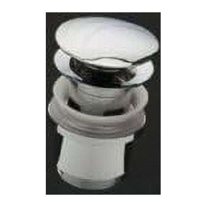Click-clack drain for European lavatories, with round dome cover, with ...