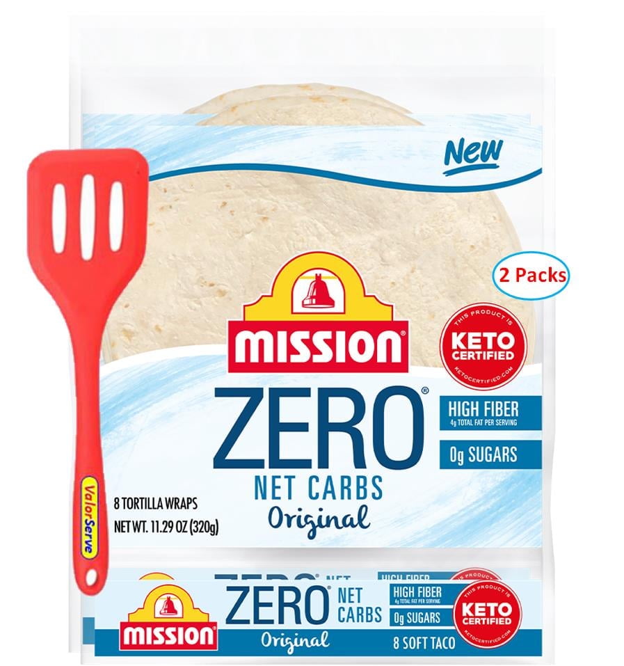 Mission Zero Net Carbs Original Flour Tortillas, 8 Count, 8" Soft Taco ...
