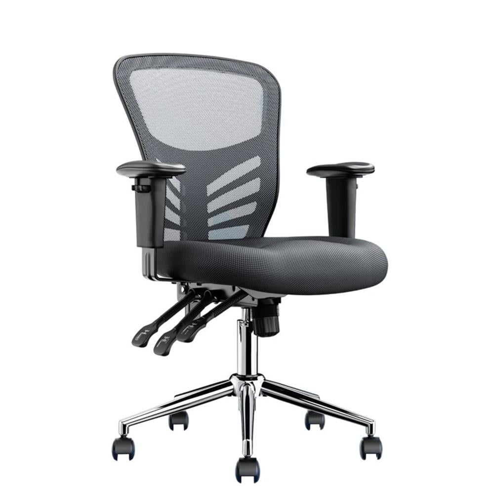 Click365 Flow Mid Back Mesh Office Chair Lumbar Support Extra Padded ...