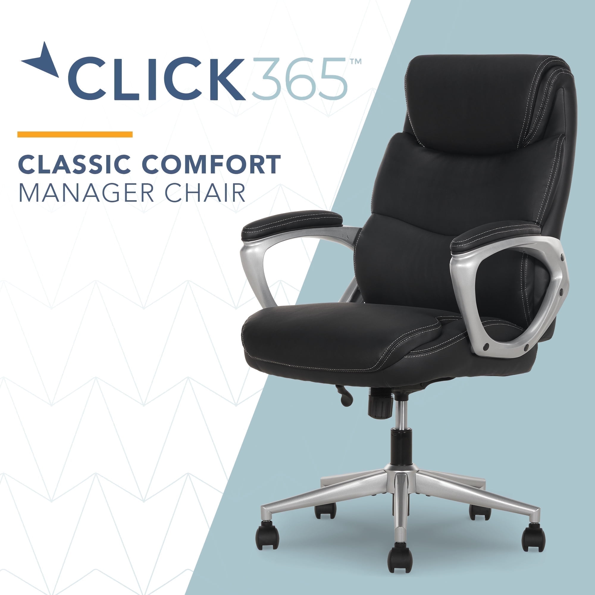 Click365 High Back Manager Office Chair, Black - Walmart.com