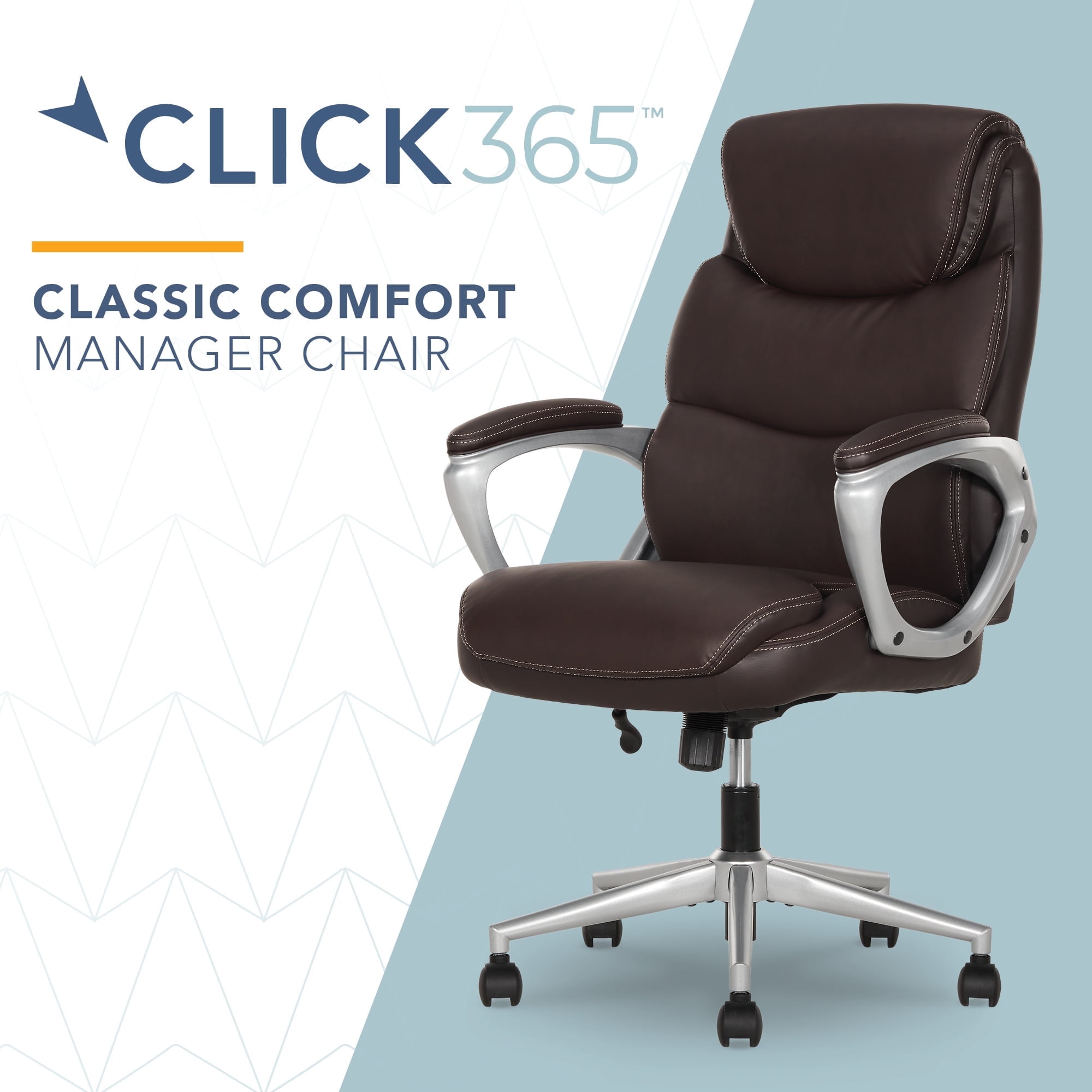 Click365 High Back Manager Office Chair, Brown - Walmart.com