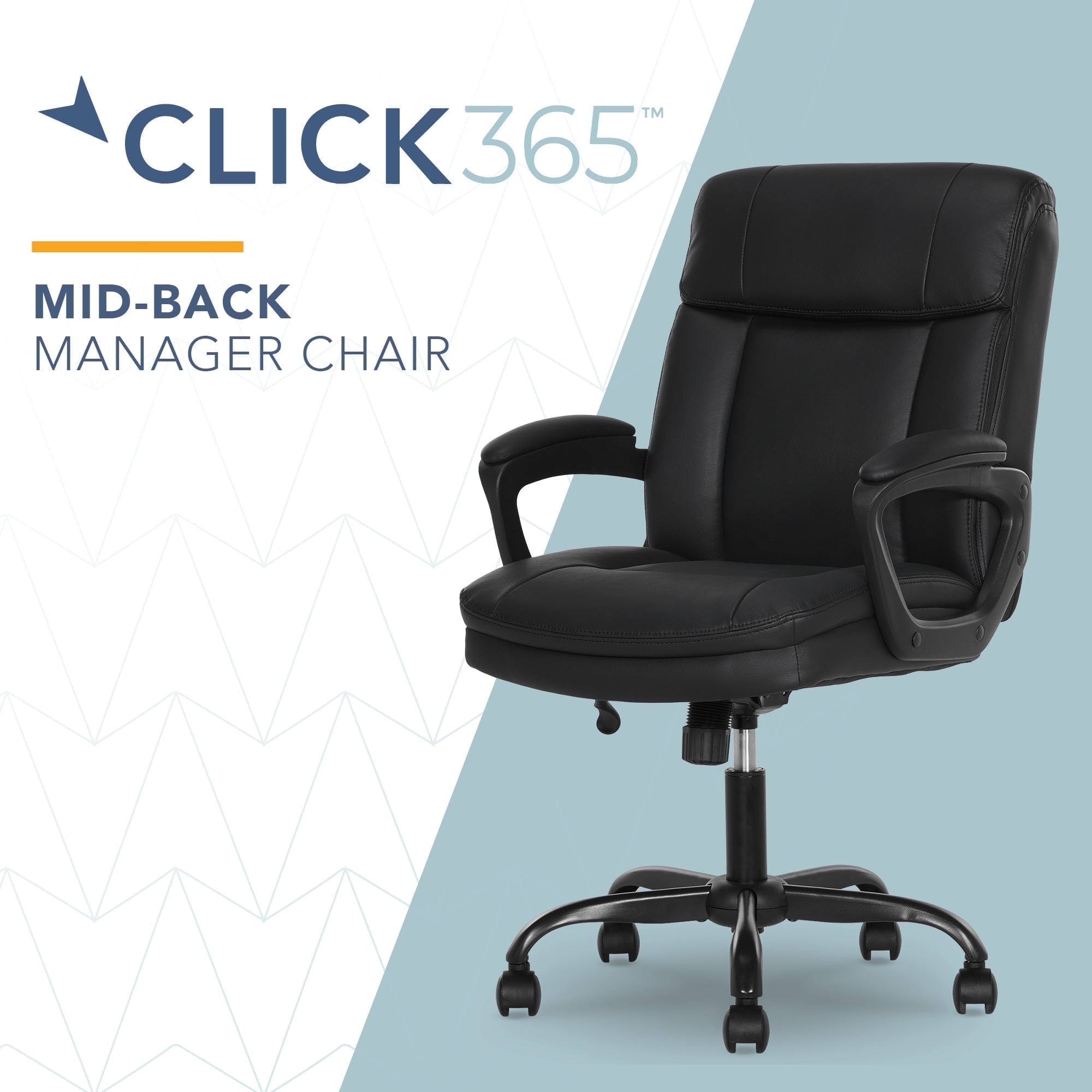 Click365 Mid-Back Manager Chair, Black - Walmart.com