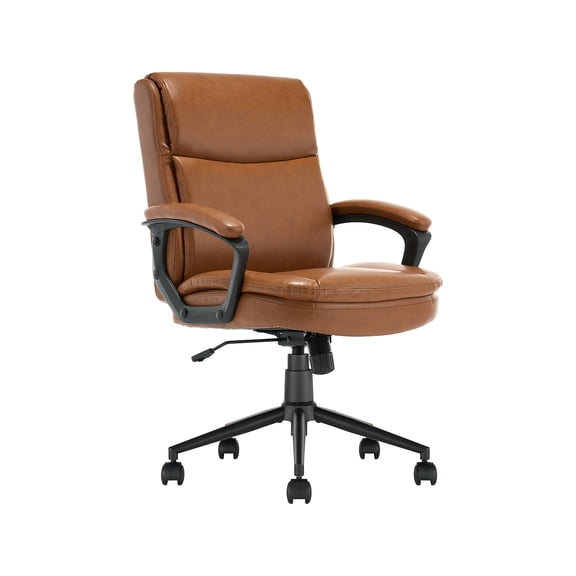 Click365 Transform 3.0 Ergonomic Mid Back Desk Chair Vegan Leather ...