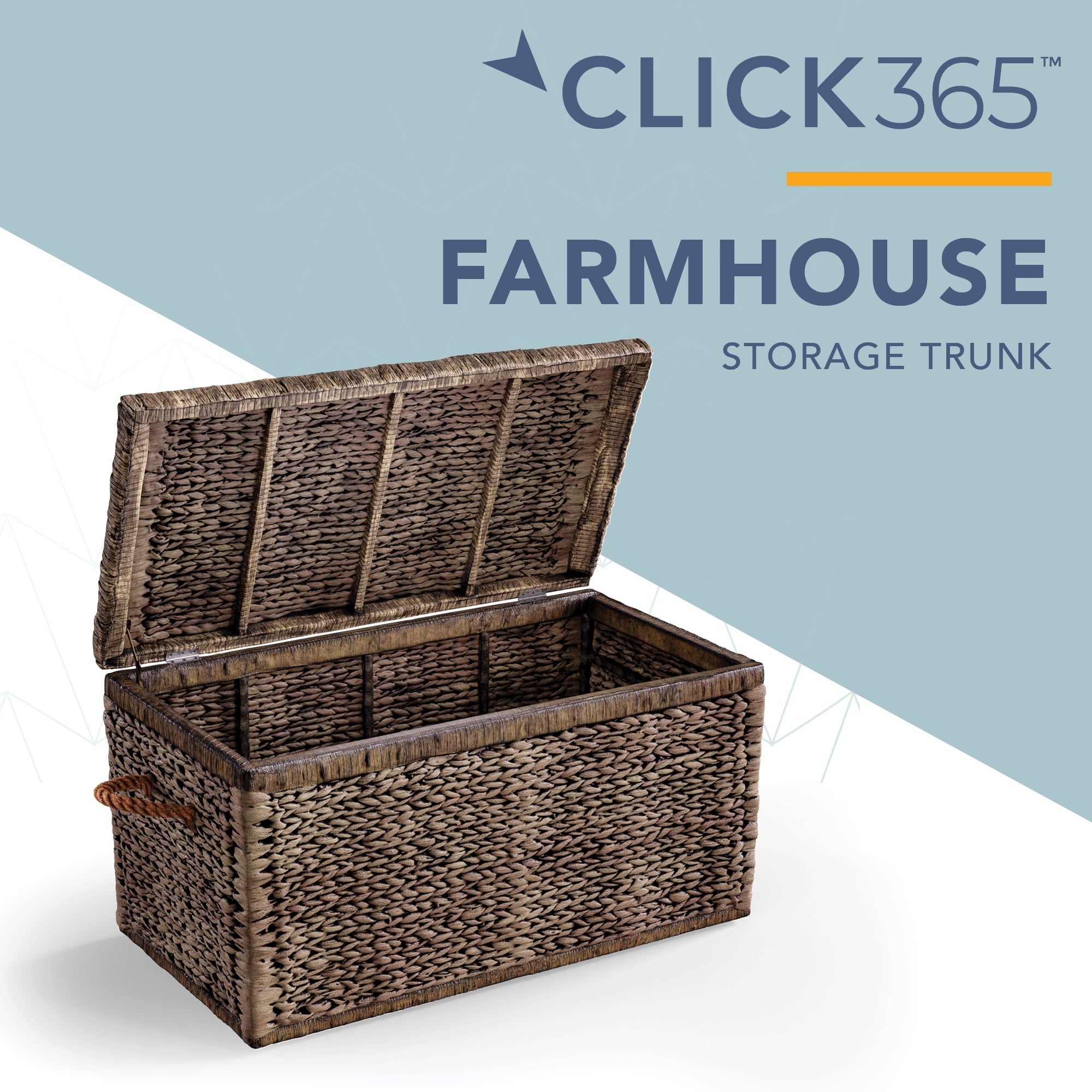Click365 Storage Trunk, Farmhouse Style, Extra Large (33”), Woven ...