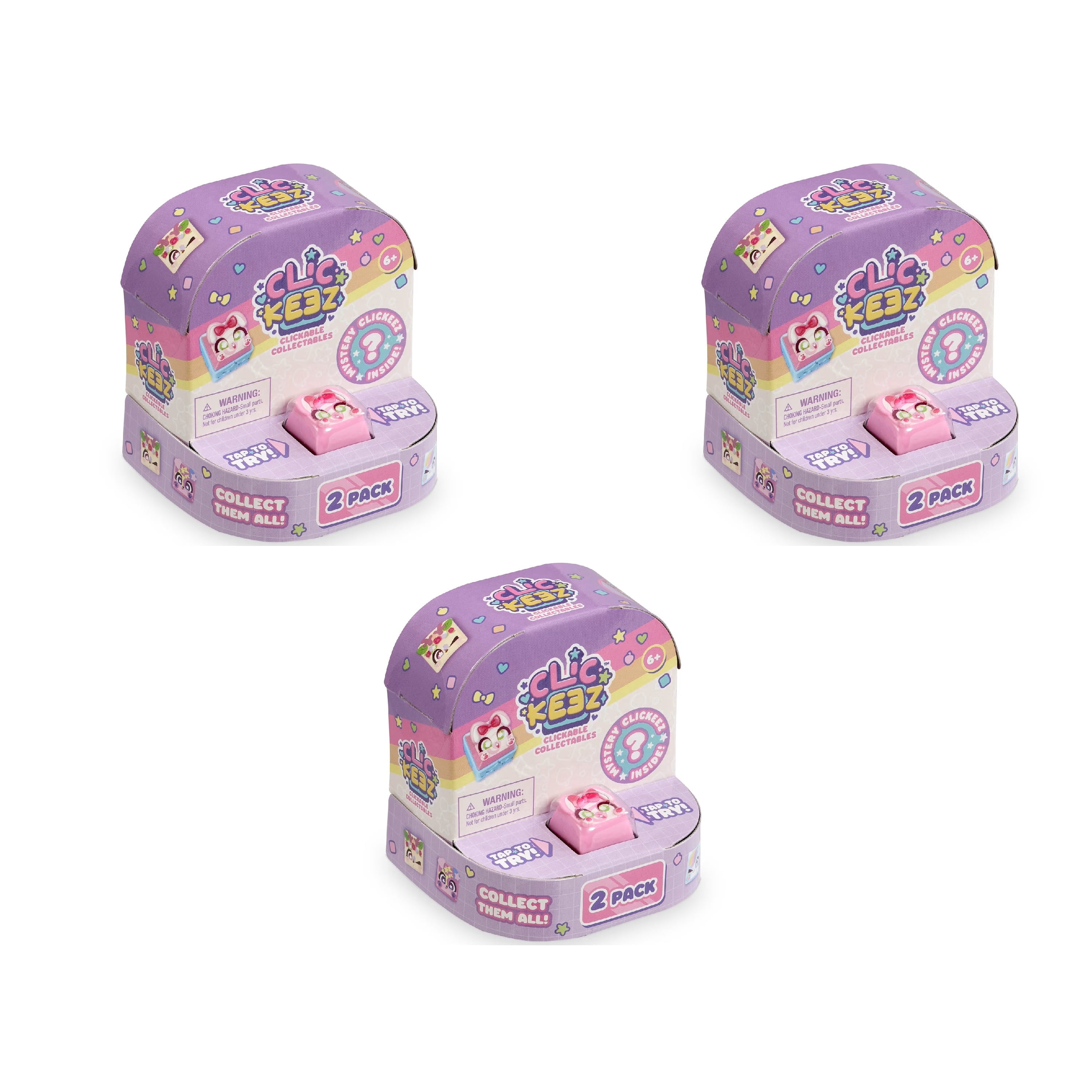 Clickeez Keyboard Key Fidget Toys Collectible Characters 3-Piece Bundle ...