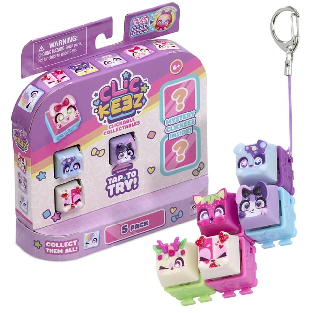 Clickeez Series 1, 5 Pack- Collectable Character Keyboard Key Fidget ...