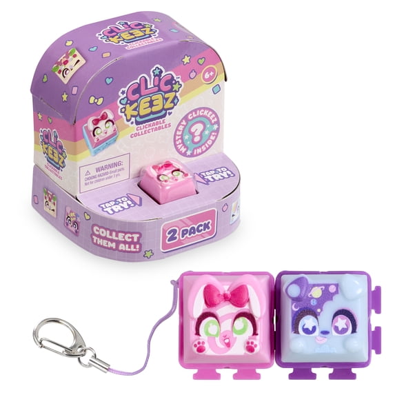 Clickeez Twin Pack Collectable Character Keyboard Key Fidget Toy for ...