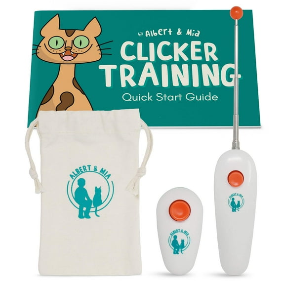 Cat Toy Stick Clicker Starter Kit, Feline-Friendly Training Tools with ...