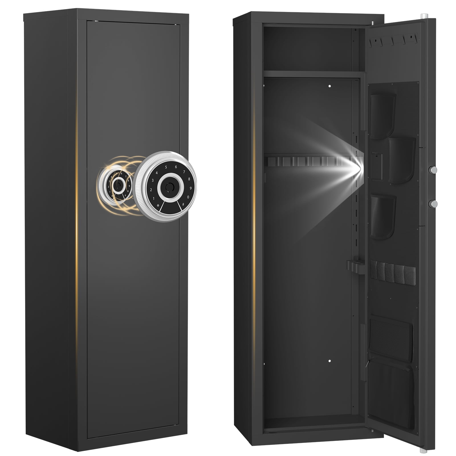 Clickoods 10-12 Large Biometric Gun Safe for Rifles and Pistols ...