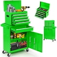 Clickoods 5-Drawer Rolling Tool Chest with Lockable Toolbox, Large Capacity Metal Tool Cabinet ...