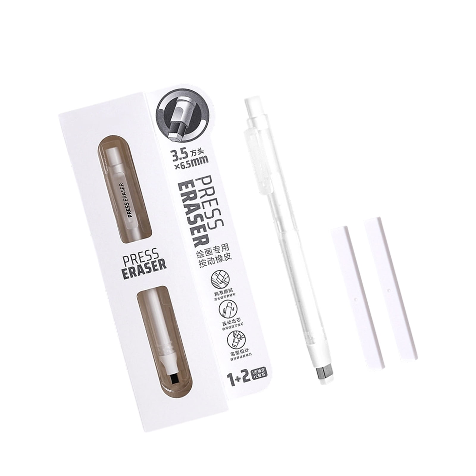 Clicks To Use Eraser Pen with Plastic Construction Shell For Repeated ...