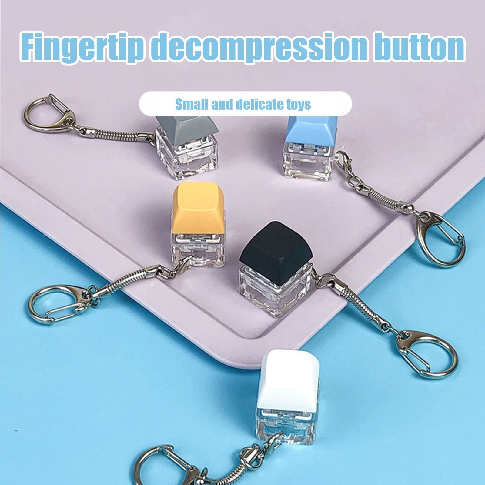 Clicky Keyboard Squeeze, Keyboard Clicker, 1X1 In, Black, Silver Split ...