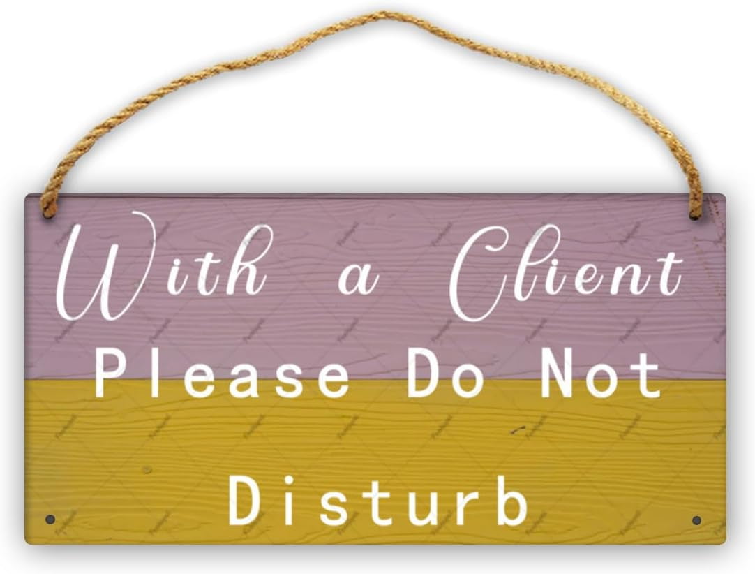With A Client Please Do Not Disturb Wood Sign Decor Home Vintage Wood ...