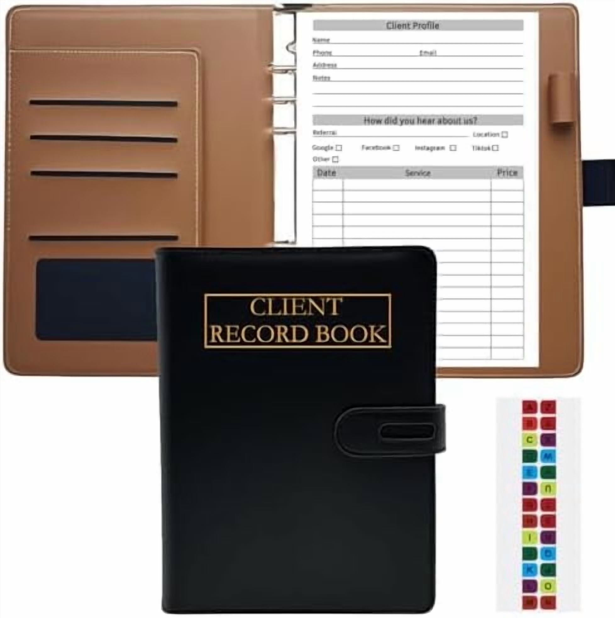 Client Record Book with Extra A-Z Tabs - Professional Hair Stylist ...