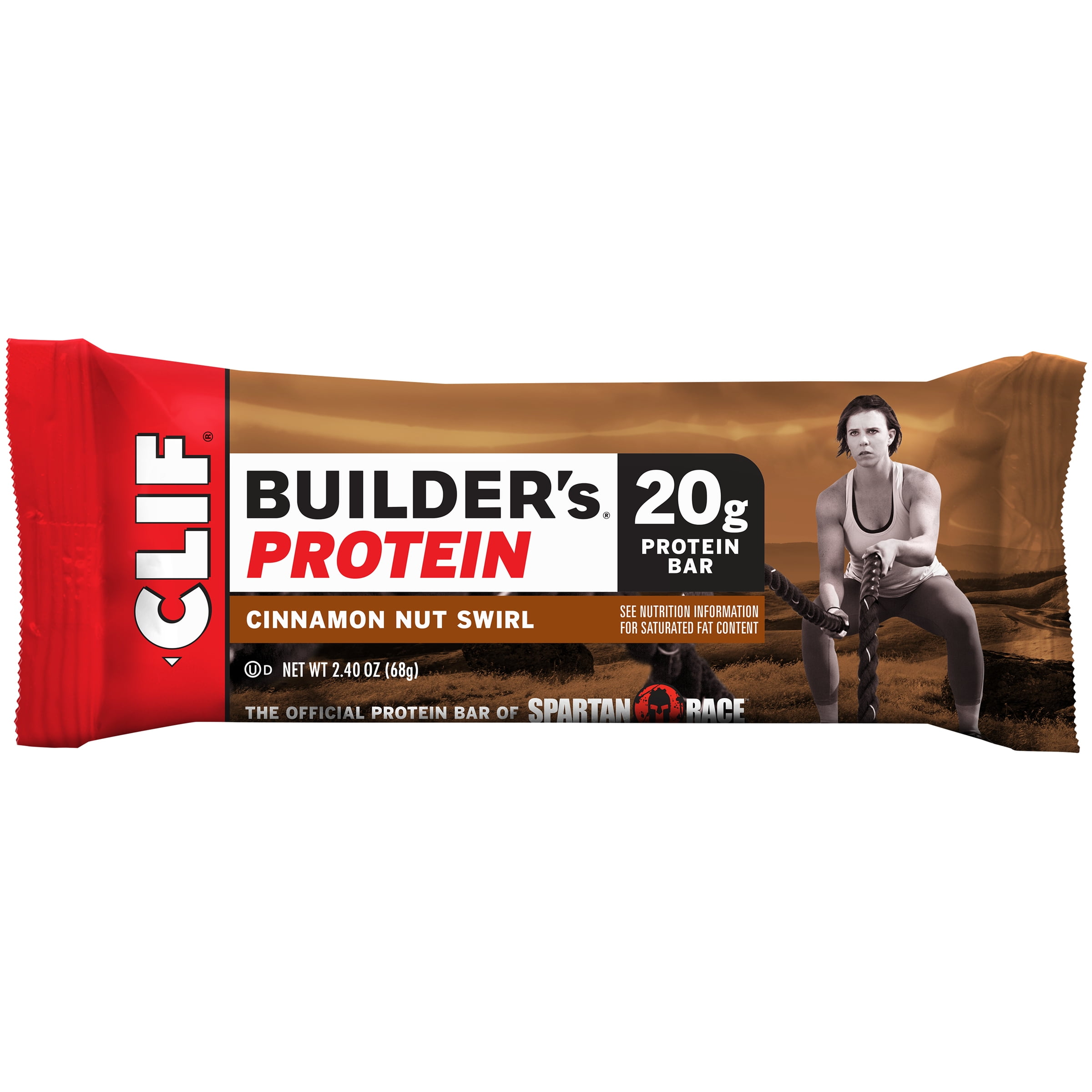 Clif Bar Builder Protein Bar - Cinnamon Nut - Case Of 12 - 2.4 oz ...