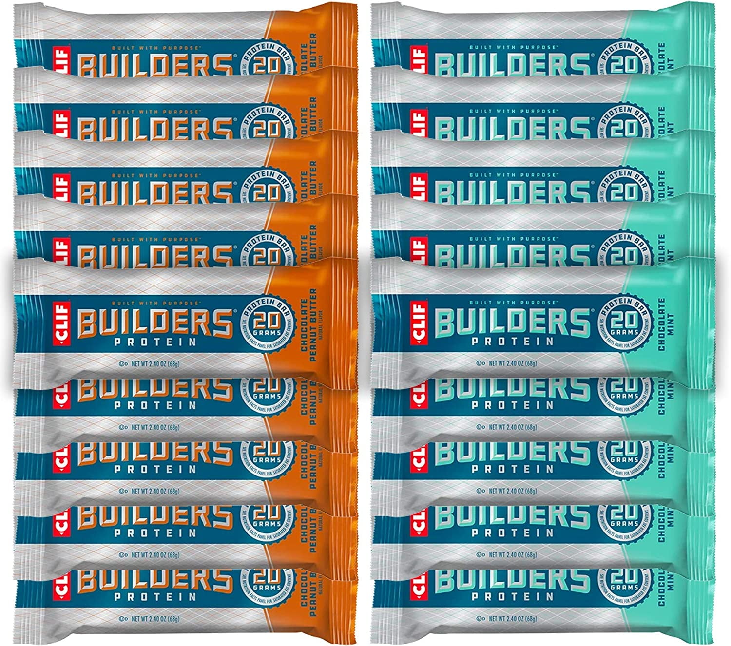 Clif Bar - Builder's Protein Bar Variety Pack, 20g of Protein ...
