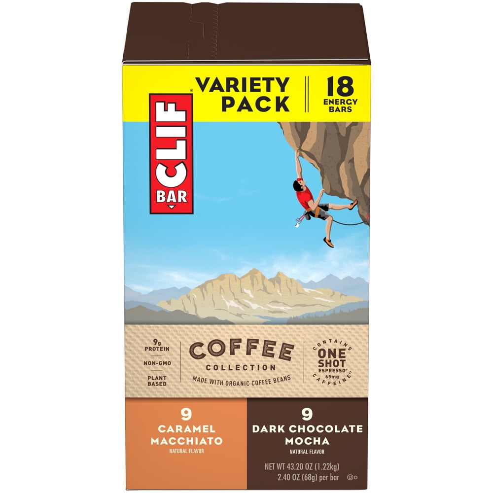 Clif Bar Energy Bars, Variety Pack, Dark Chocolate Mocha, Caramel ...