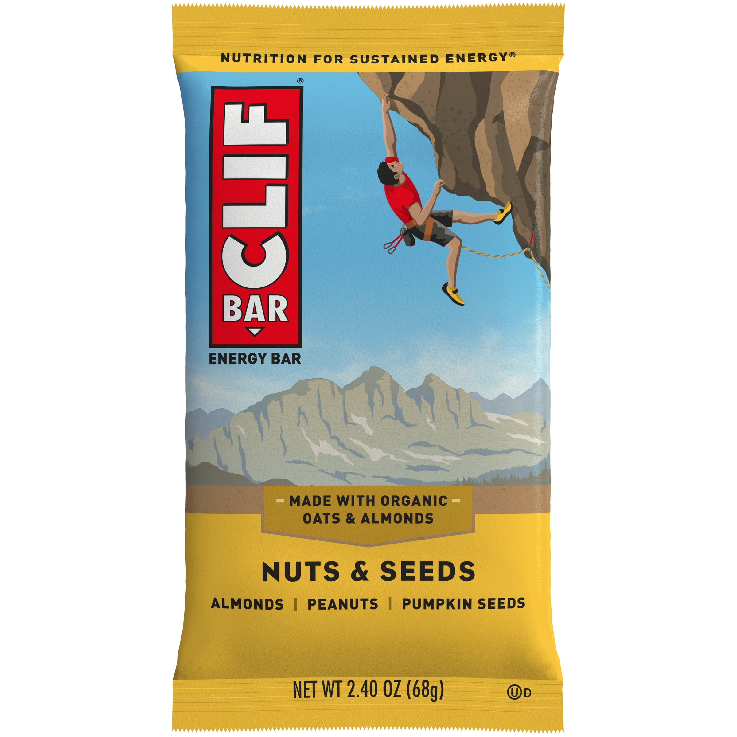 Clif BarÂ® Nuts & Seeds Energy Bar 2.4 oz. Wrapper - Walmart.com