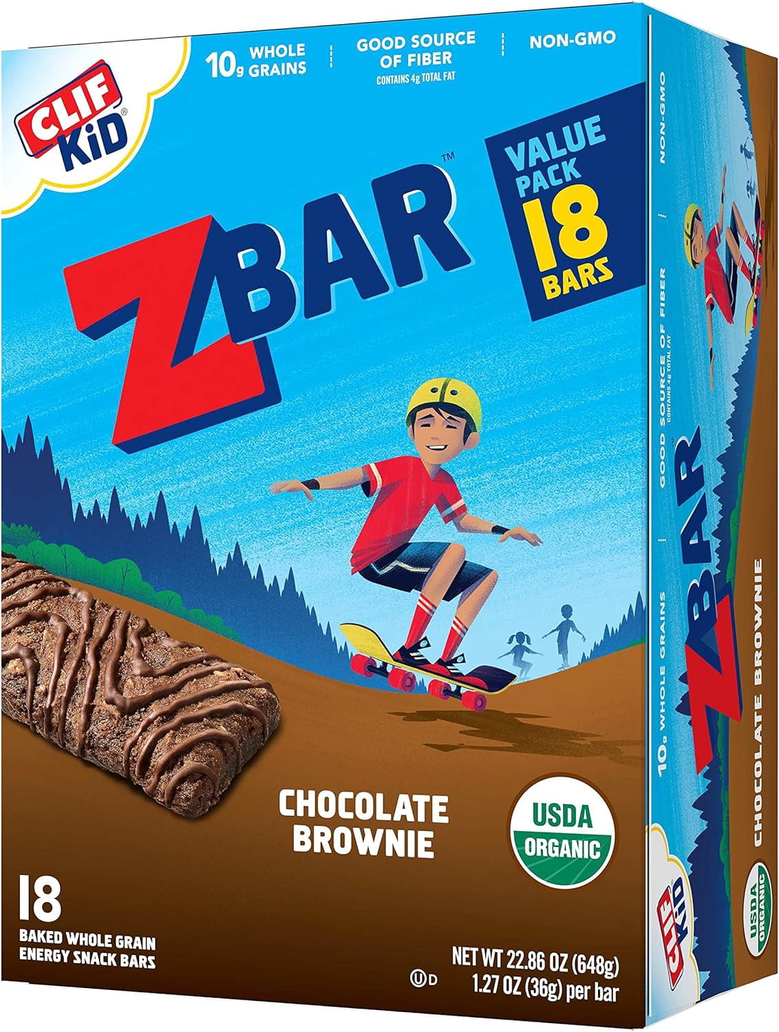 Clif Bar Organic Kid ZBar Chocolate Brownie - 18 Bars - Walmart.com Clif Bar Organic Kid ZBar Chocolate Brownie - 18 Bars - Walmart.com
