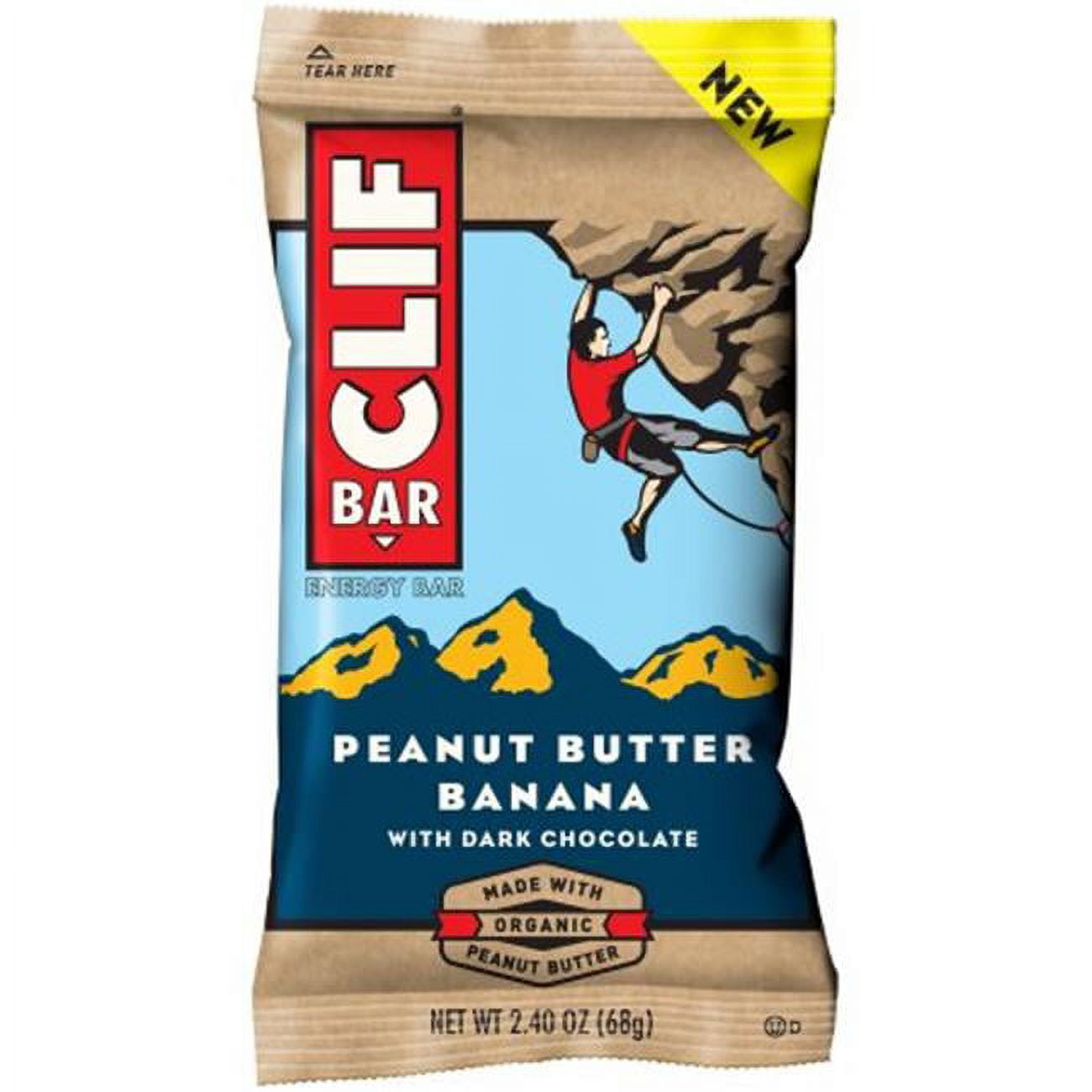 Clif Bar Peanut Butter Banana with Dark Chocolate Energy Bar - Walmart.com
