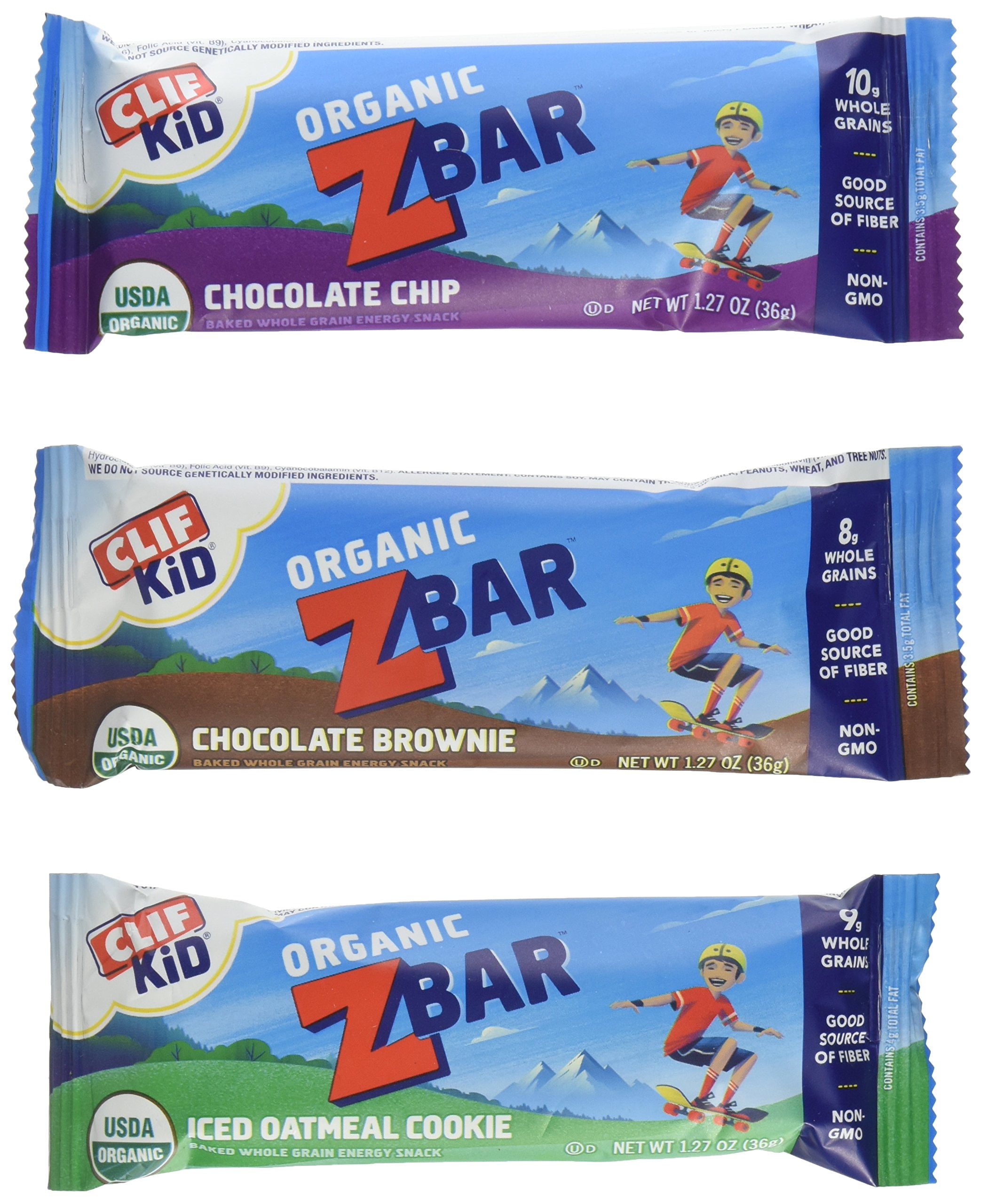 Clif Kid Organic Z AKF18 Bar - Variety Pack - 1.27 oz - 36 count ...