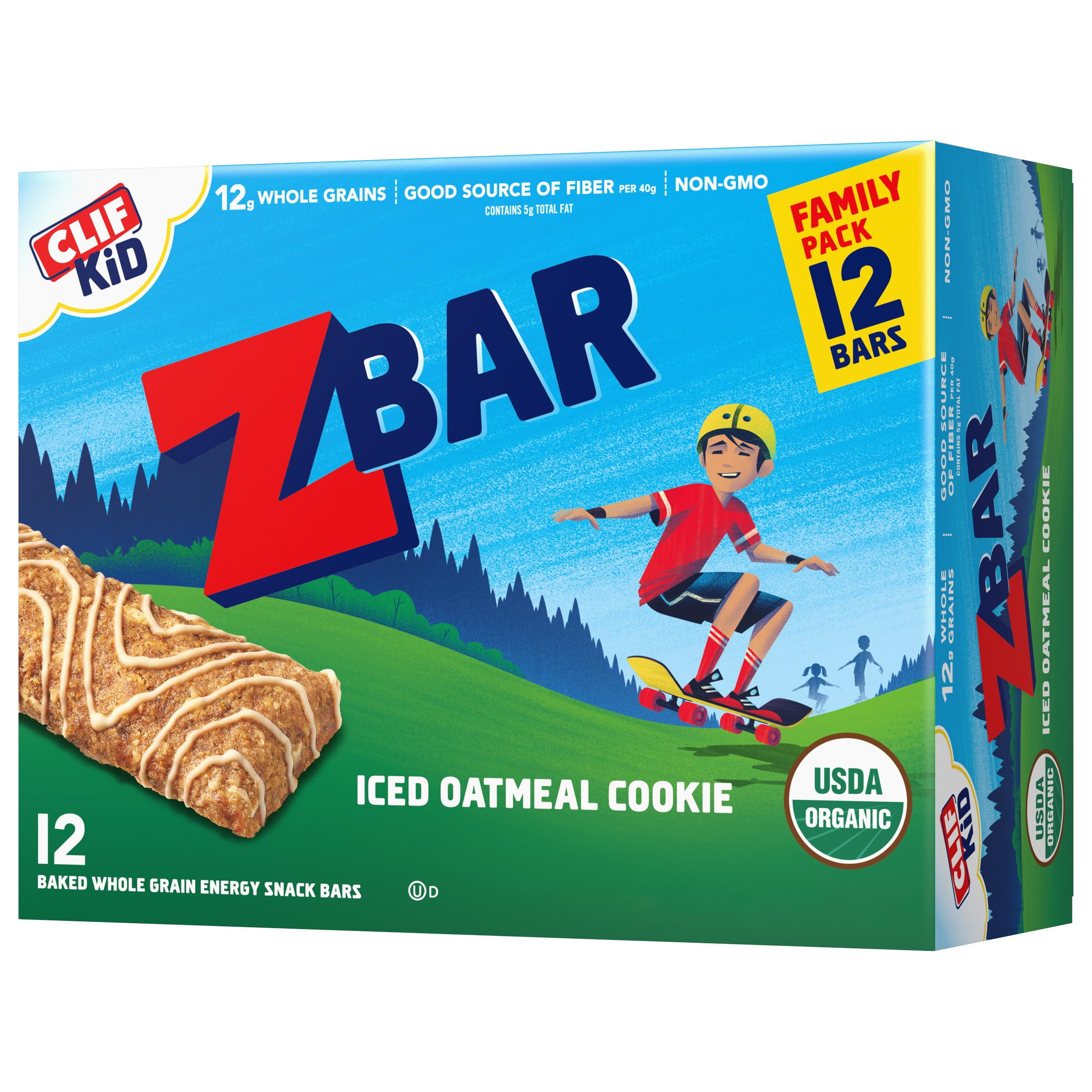 Clif Kid Zbar - Iced Oatmeal Cookie - Soft Baked Whole Grain Snack Bars ...