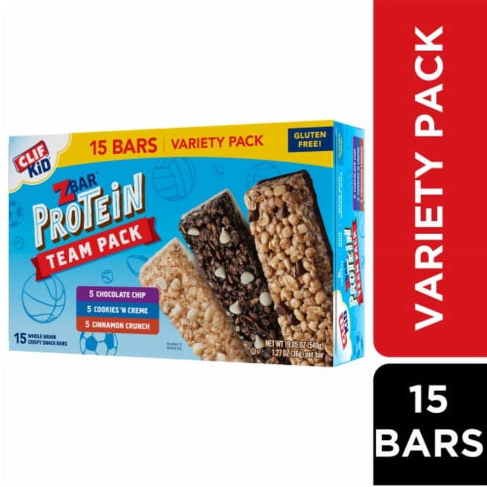 Clif Kid Zbar Protein Chocolate Chip Cinnamon Crunch And Cookies 'N ...
