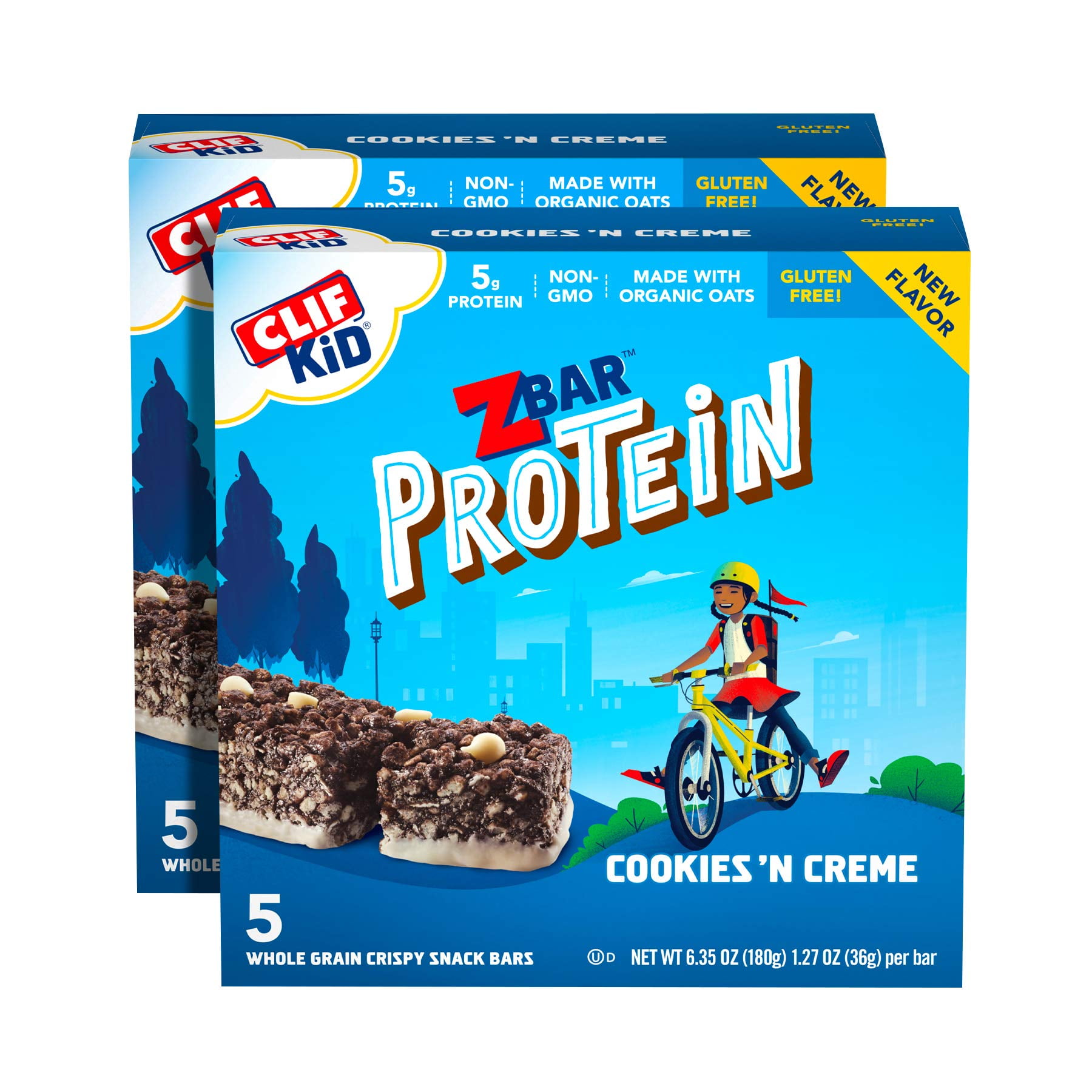 Clif Kid Zbar - Protein Granola Bars - Cookies And Creme Flavor (1.27 ...