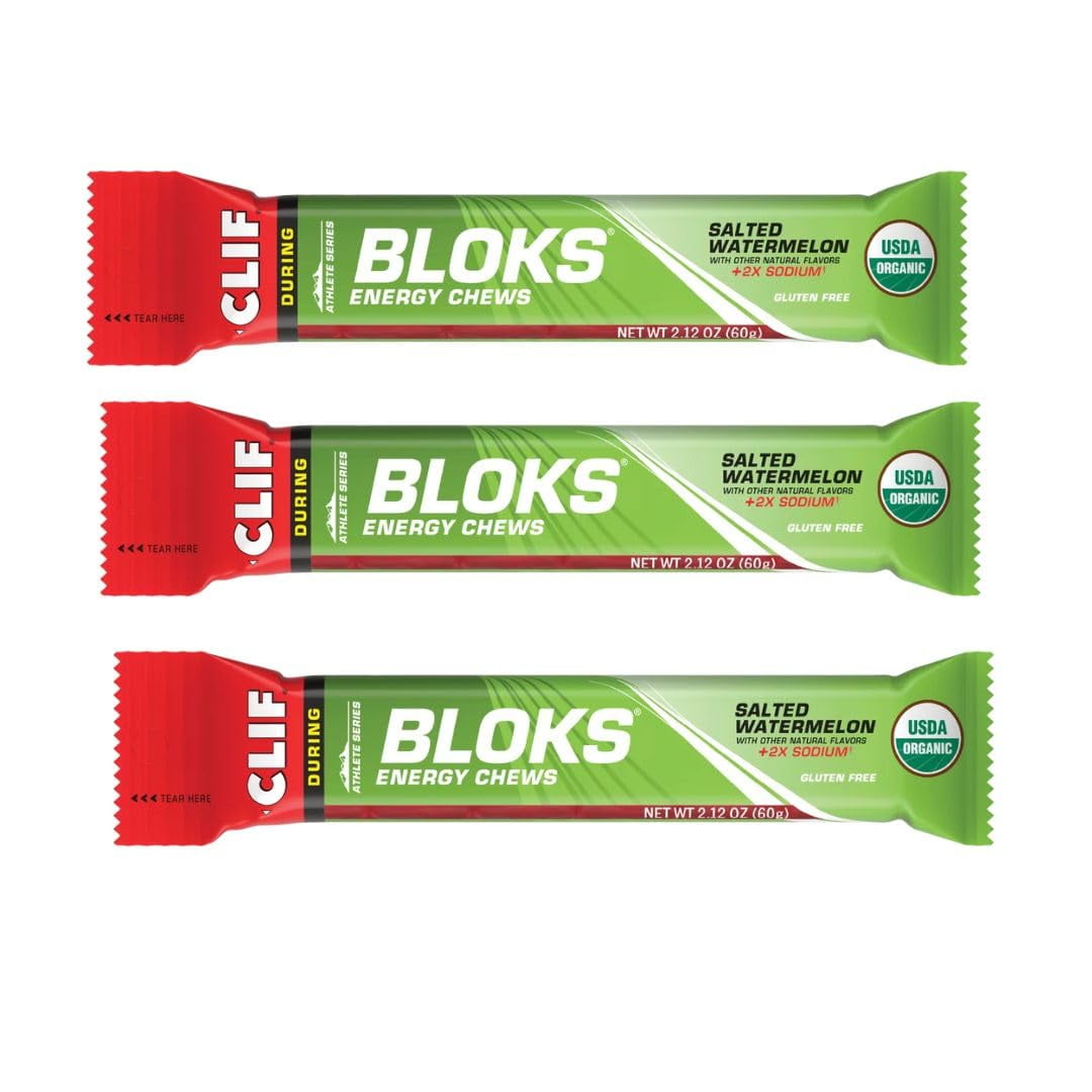 Clif Shot Bloks - Salted Watermelon - Energy Chews (3 X 2.1Oz Bars ...