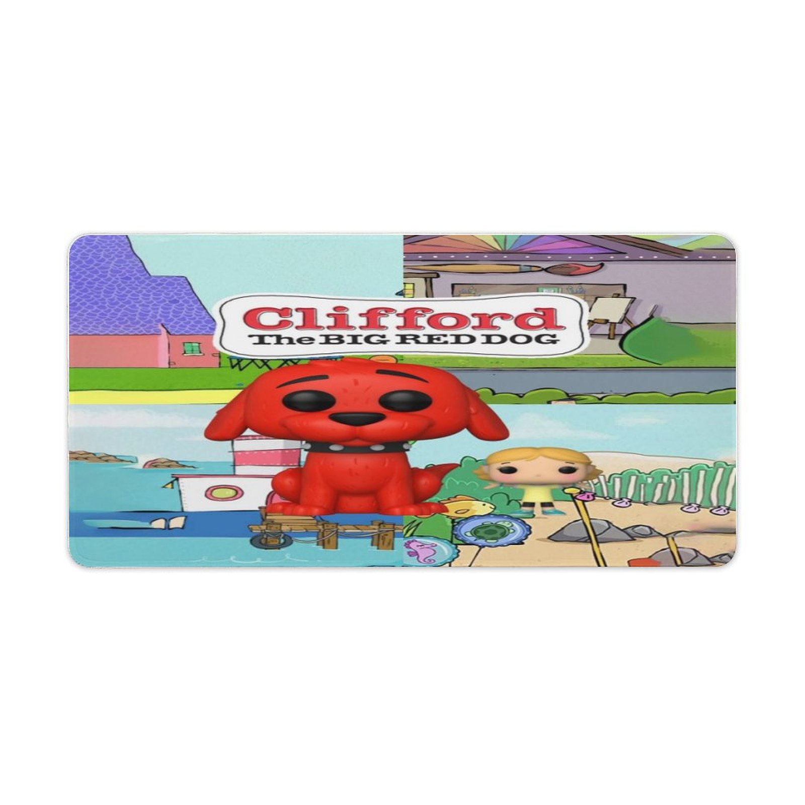 Clif-ford Big Red Dog Large Mouse Pad Rubber Lock Edge Office Mouse Pad ...