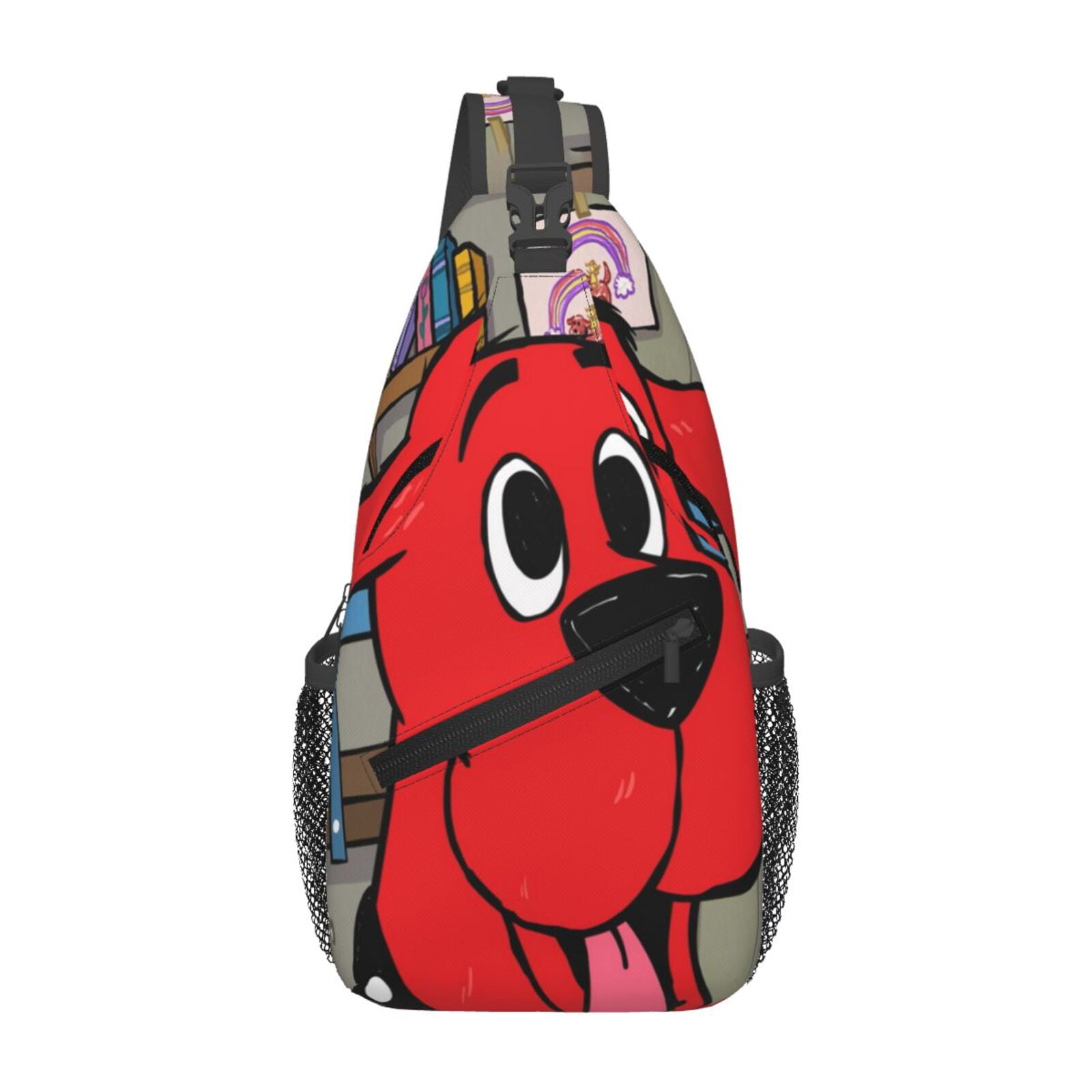 Clif-ford Red Dog Sling Backpack Crossbody Bag Travel Hiking Backpack ...