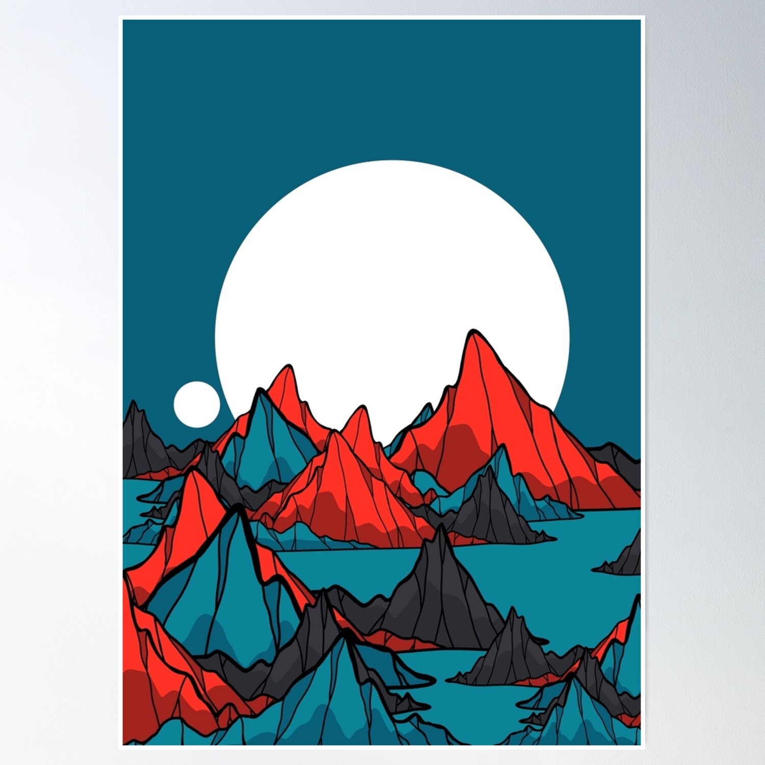 Cliff Islands Poster Wall Art, Modern Wall Decor, 16x24 UNFRAMED ...