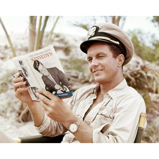 Cliff Robertson As Lt. John F. Kennedy In Pt 109 On Set Reading Jfk ...