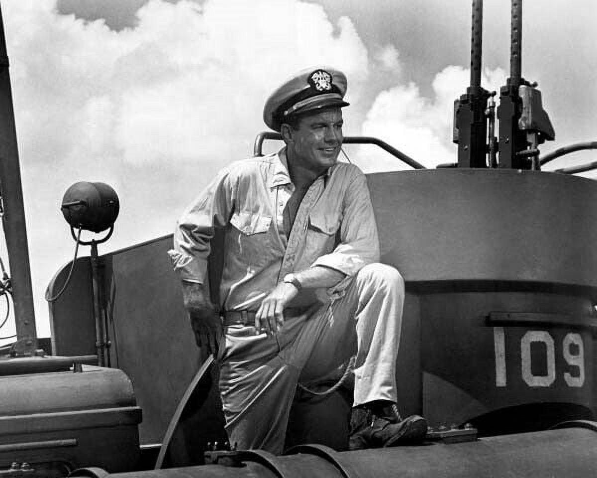 Cliff Robertson as John F Kennedy in military uniform 1963 PT 109 8x10 ...