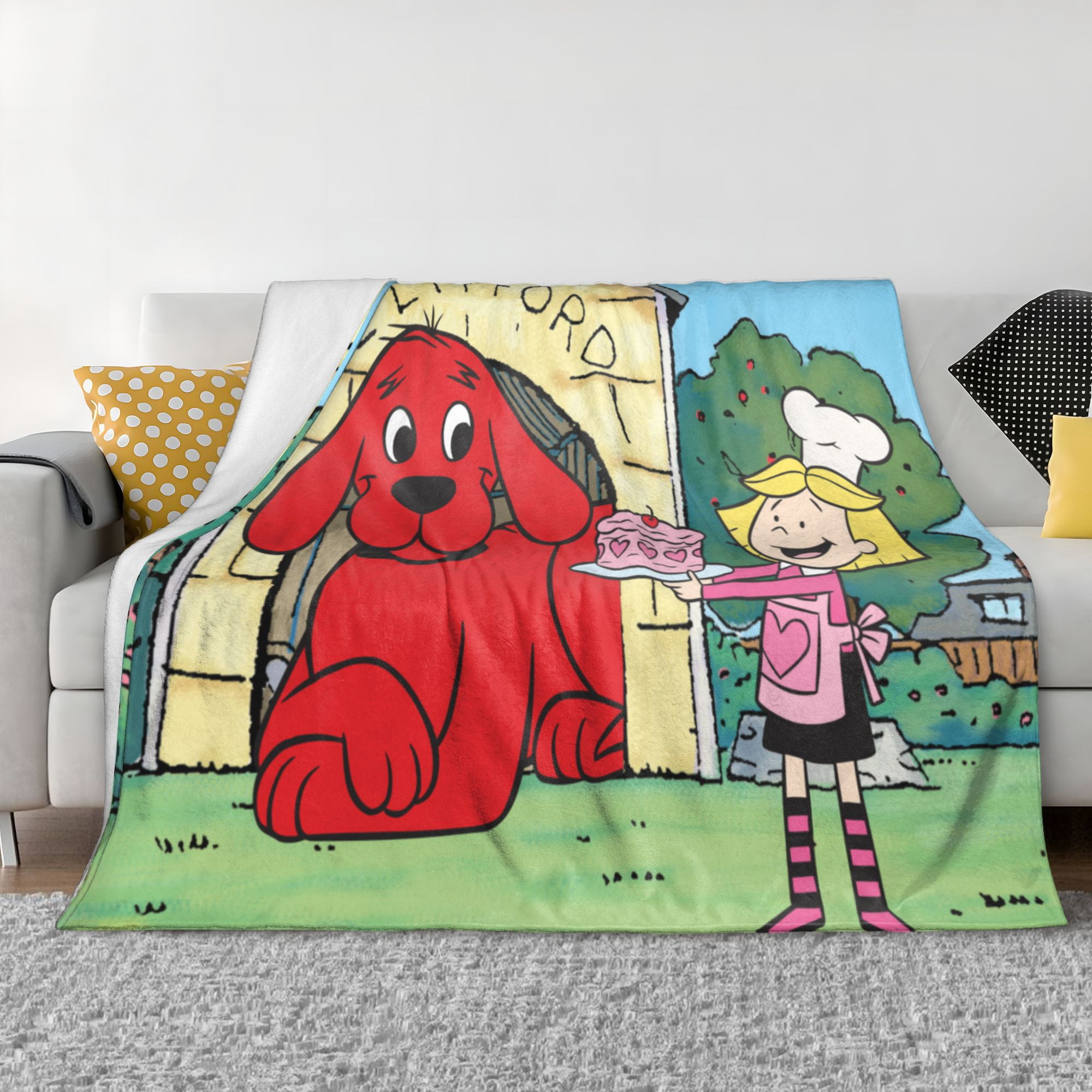 Clifford The Big Red Dog Throw Blankets 80"X60" Lightweight Cozy Soft ...