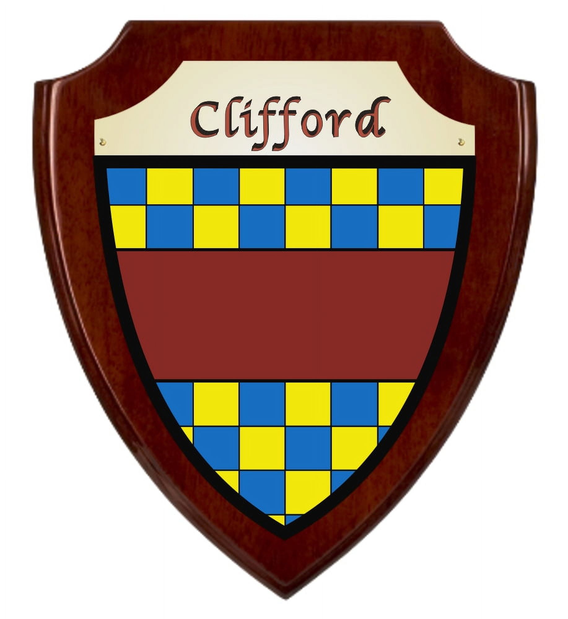 Clifford Irish Coat of Arms Shield Plaque - Rosewood Finish - Walmart.com