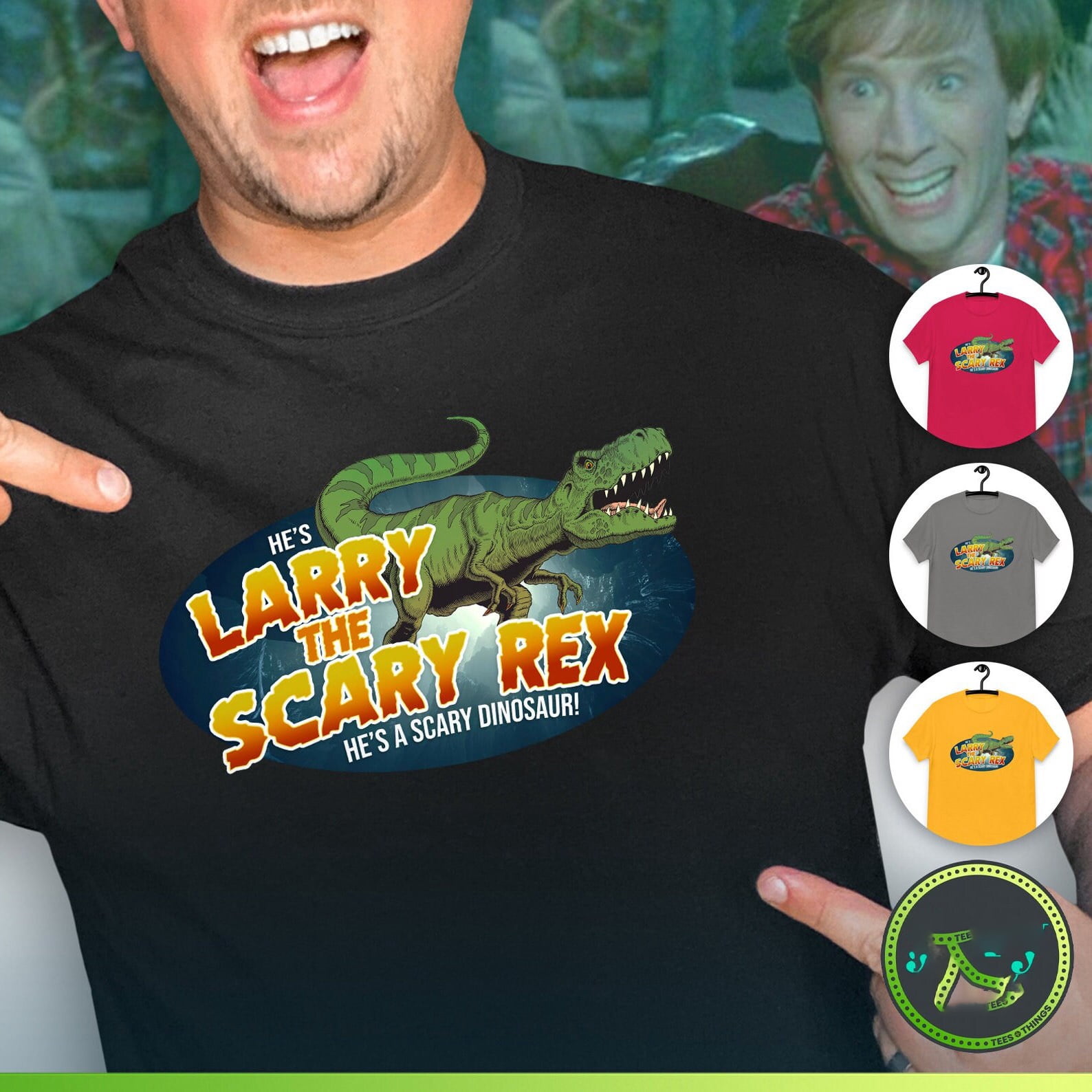 Clifford Short Shirt, Larry the Scary Rex, Steffen Dinosaur World ...