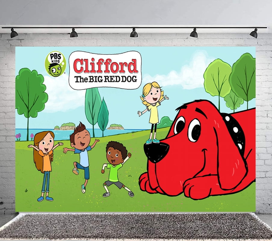 Clifford The Big Red Dog Backdrop Banner Party Supplies Poster Movie ...