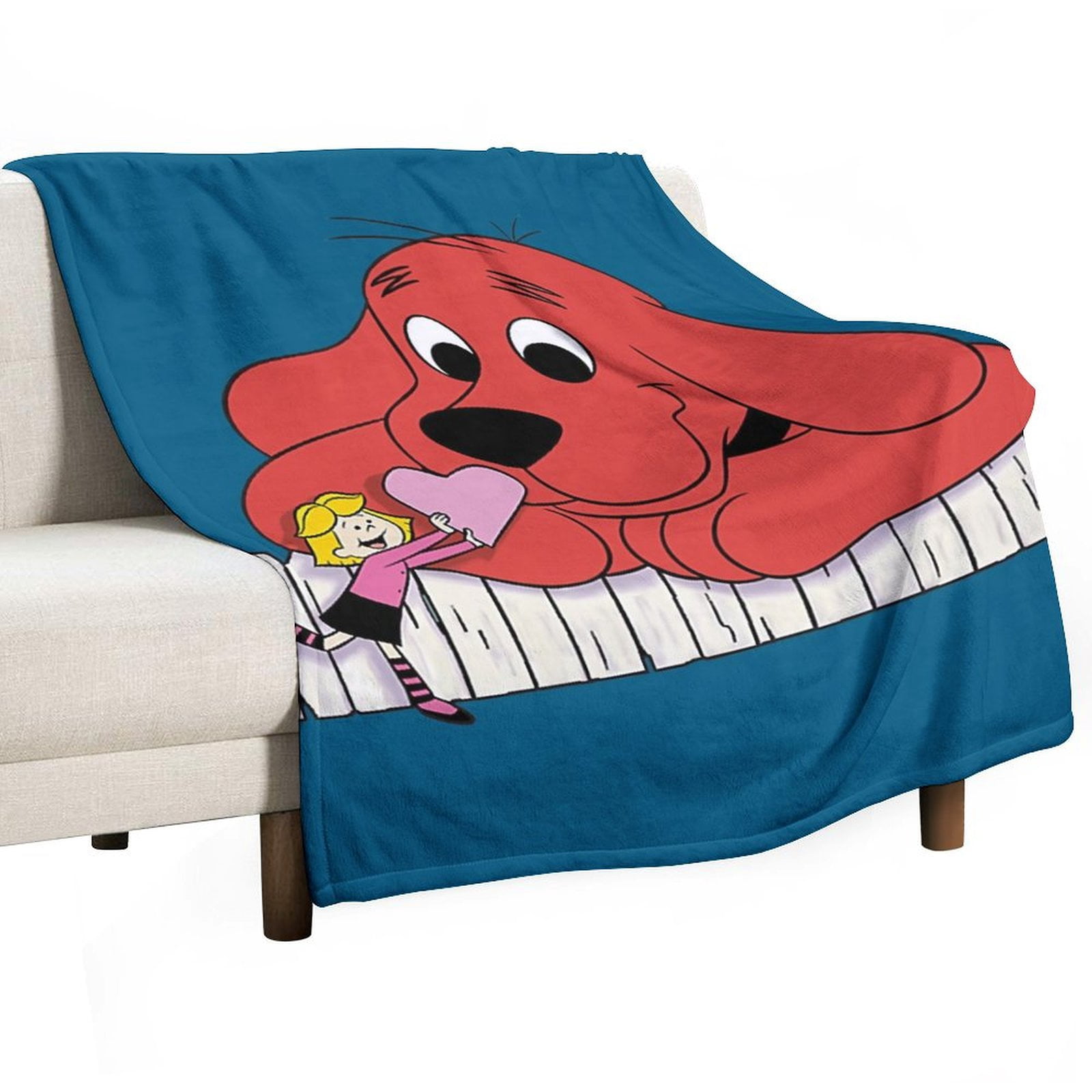 Clifford The Big Red Dog Blanket Soft Cozy Cartoon Flannel Throw ...