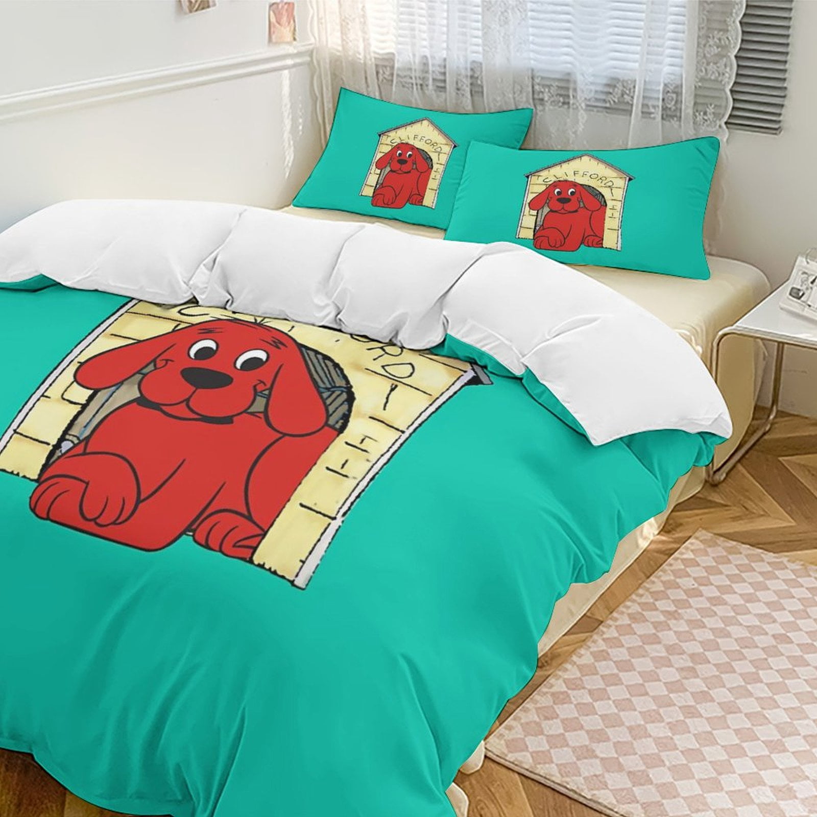 Clifford The Big Red Dog Duvet Cover Sets Twin King Size for Kids Boys ...