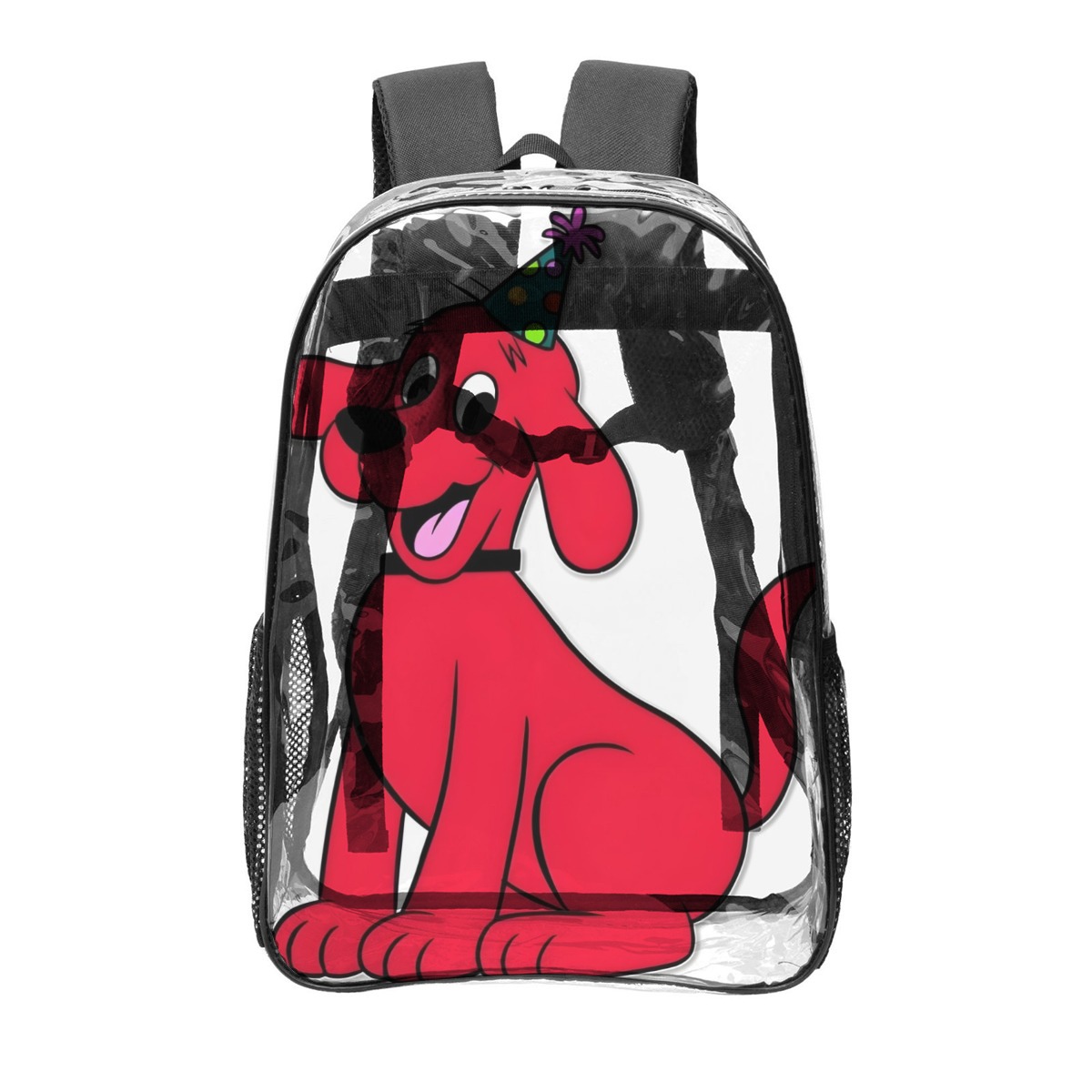 Clifford The Big Red Dog Pattern Transparent Backpack Lightweight And ...